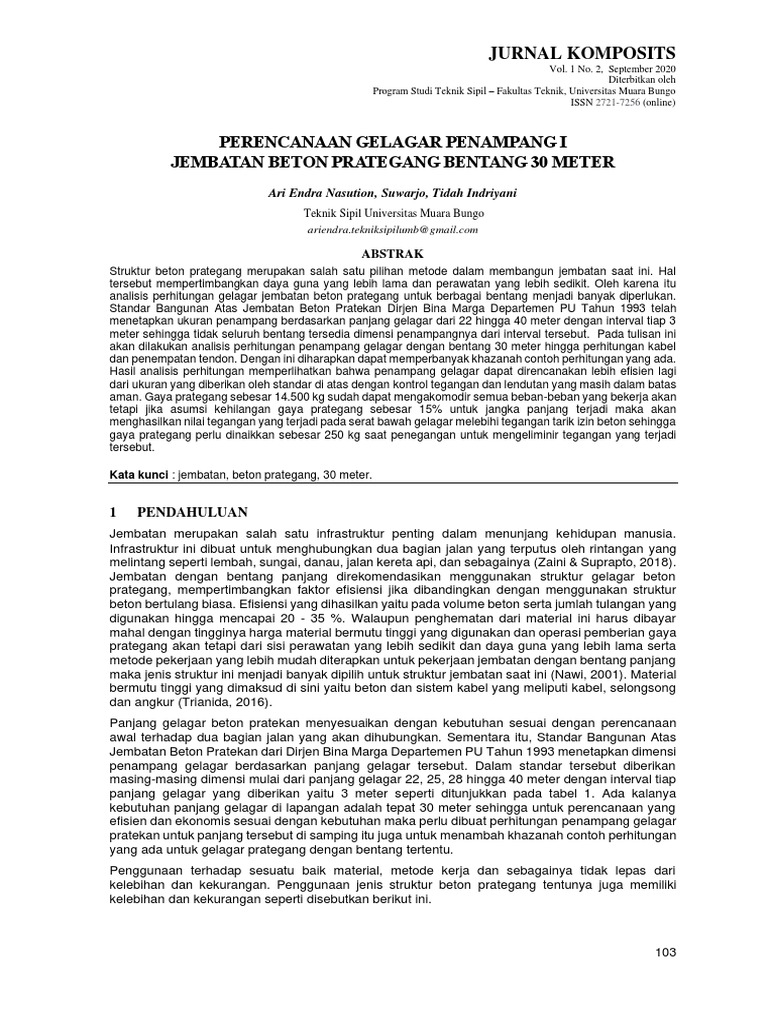 Perencanaan Gelagar Penampang I Jembatan | PDF