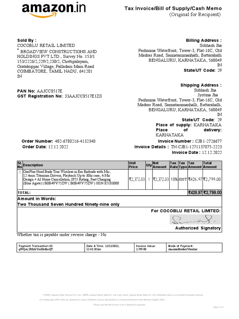 Invoice - Headset | Download Free PDF | Invoice | Taxes