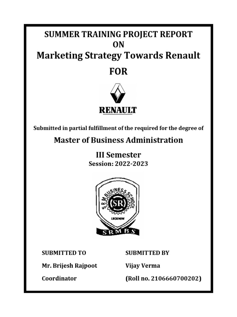 Summer Training Project Report | PDF