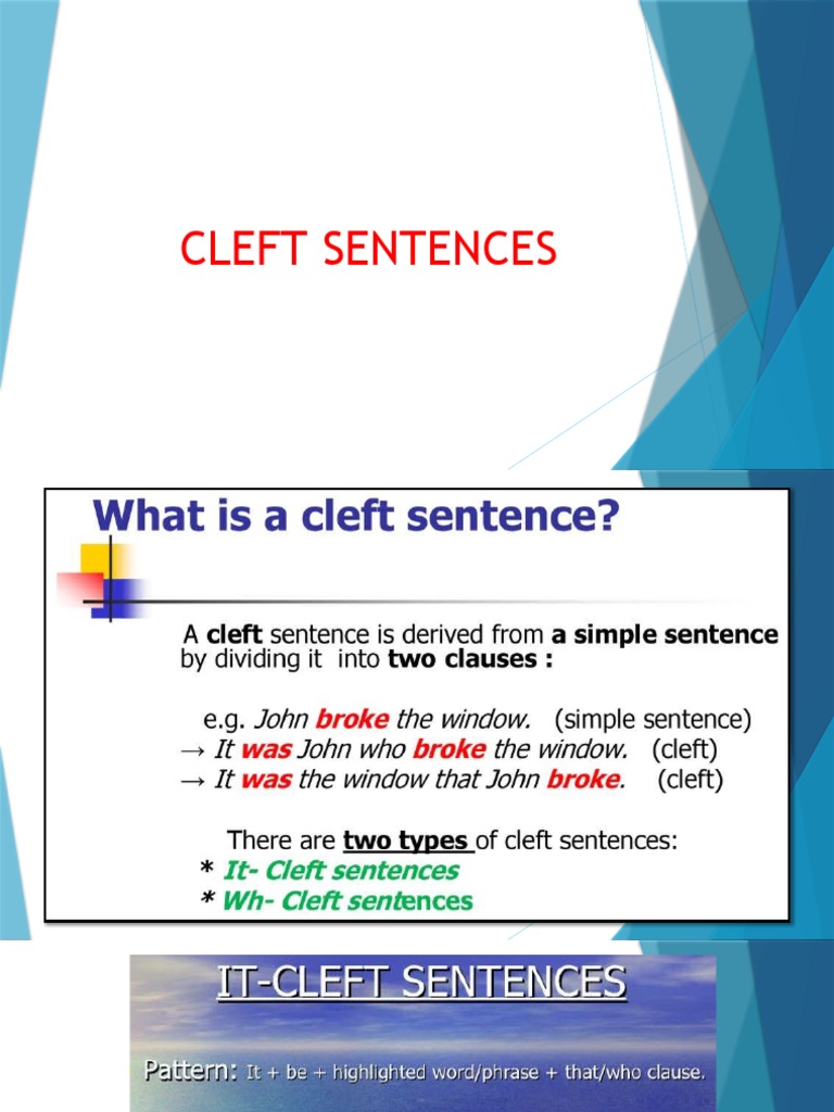 Cleft Sentences | PDF