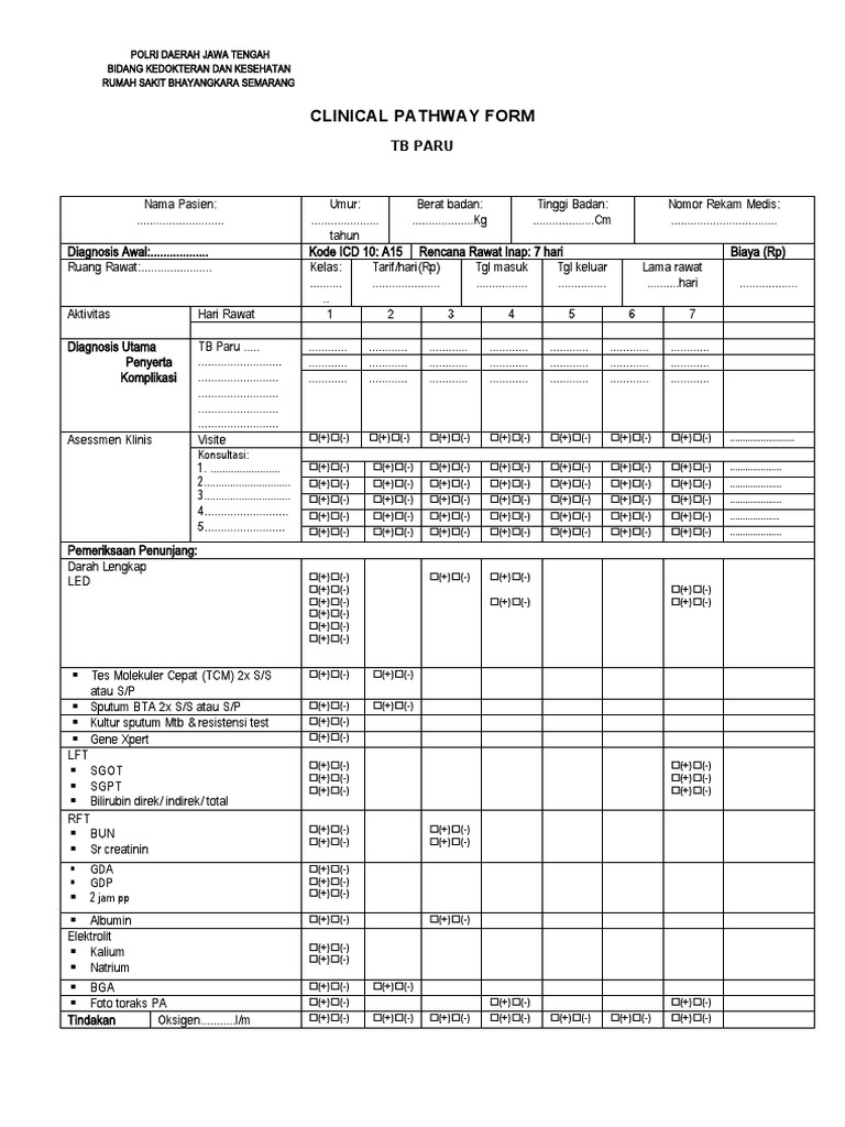 Clinical Pathway TB Paru RSB | PDF | Tuberculosis