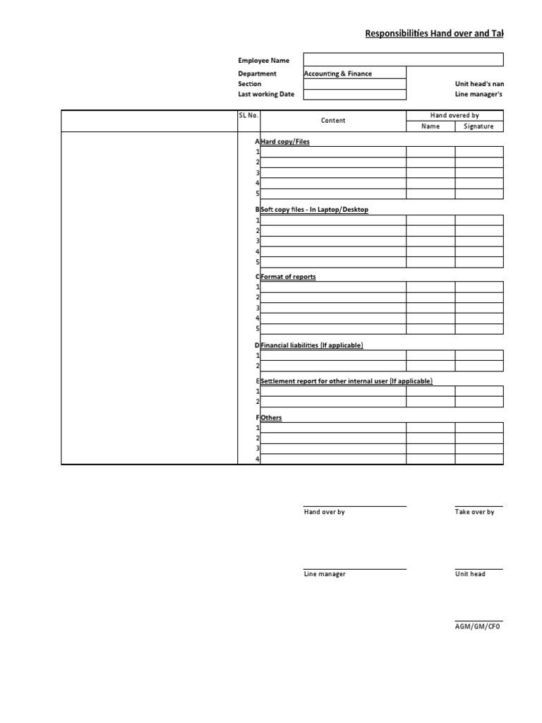 Handover Takeover | PDF