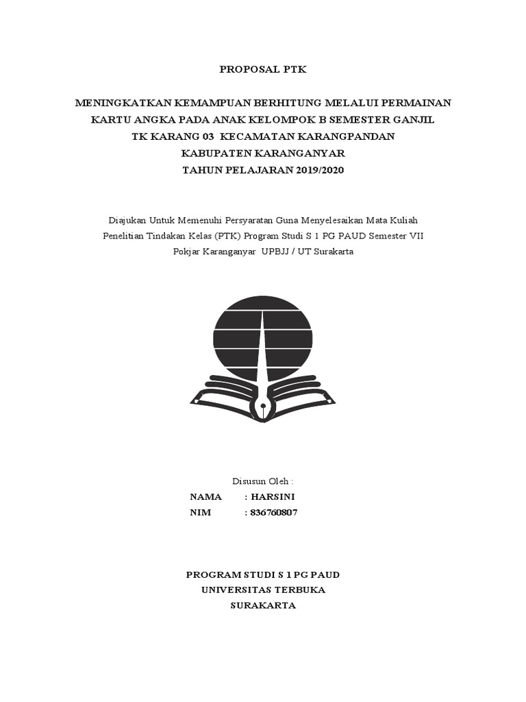 Proposal PTK Bu Harsini | PDF | Karier & Perkembangan