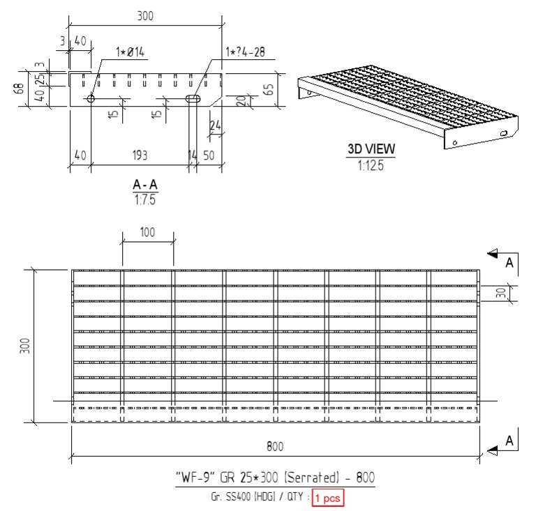 Step Grating Walkway - Concentrated Vinasse Tank (R.F7.02) | PDF