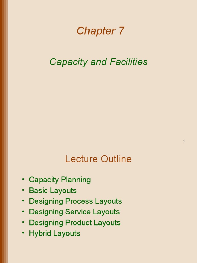 Chapter 7 Capacity Facility w11&12 | PDF | Production And Manufacturing ...