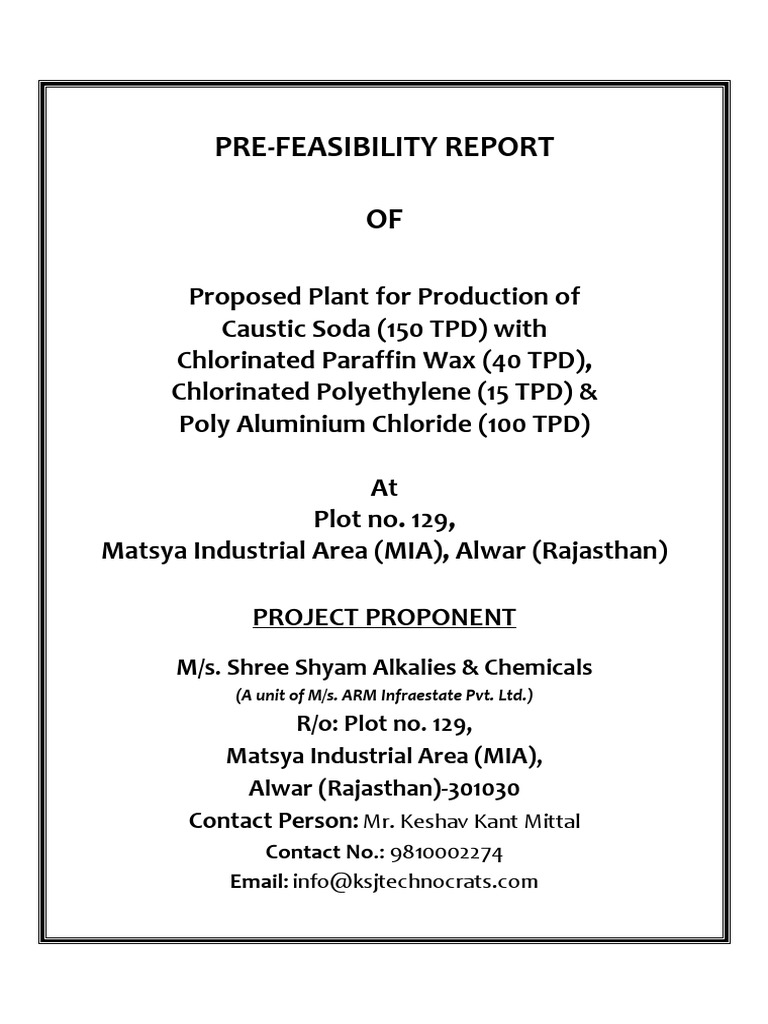 Caustic Soda Plant in Matsya Industrial Area | PDF | Sodium Hydroxide ...