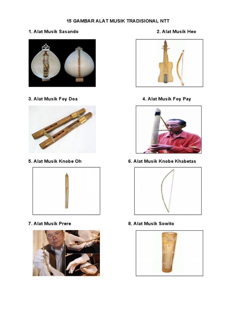 15 Gambar Alat Musik Tradisional NTT | PDF