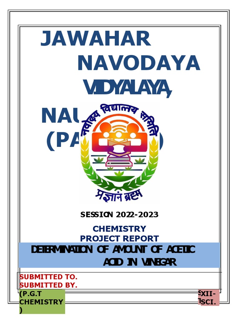 Sheetal Project | PDF | Titration | Chemistry