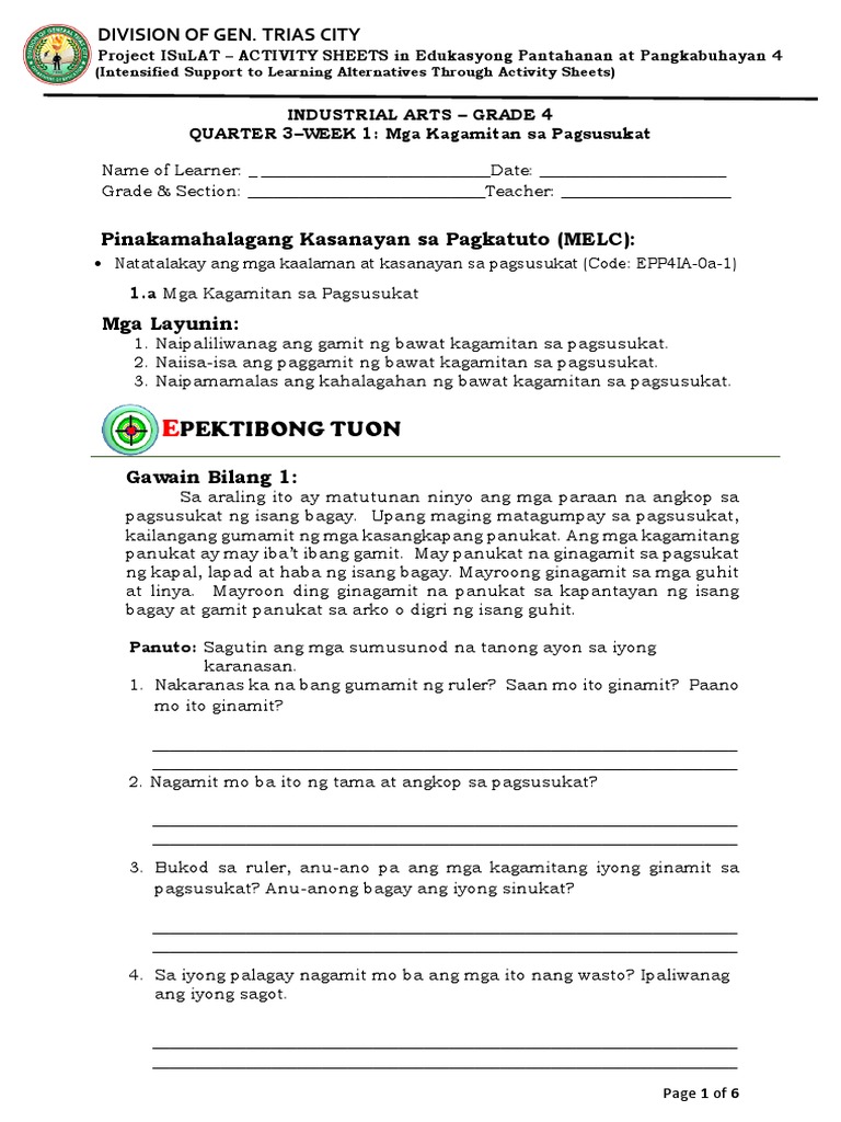 As Epp4 Week1 Q3 | PDF