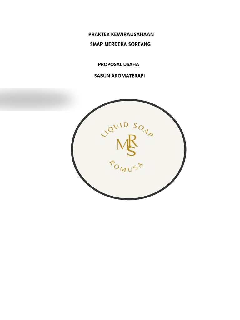 Proposal Sabun Aromaterapi SMAP | PDF | Bisnis