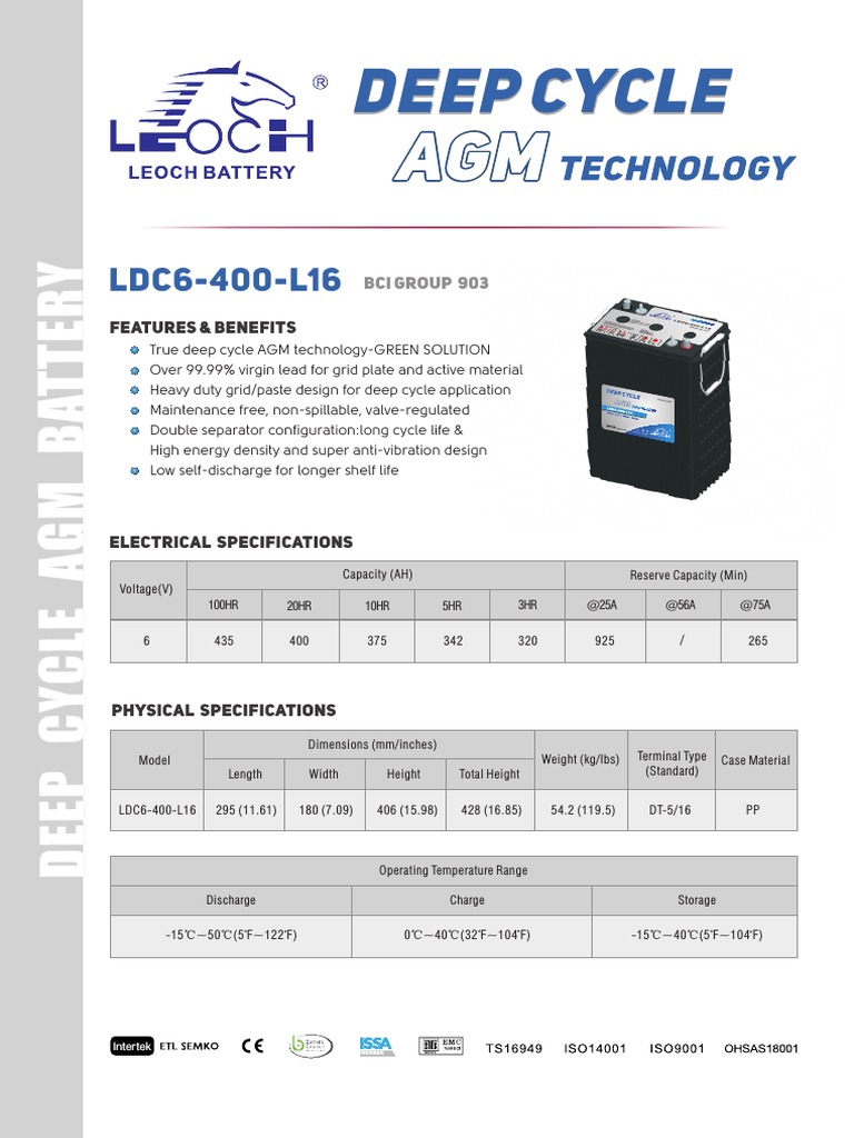 LDC6 400 L16 | PDF | Electrical Engineering | Battery (Electricity)
