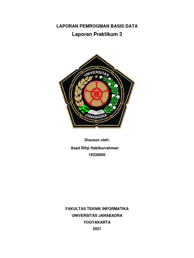 Laprak - Modul 3 Pemrograman Basis Data | PDF