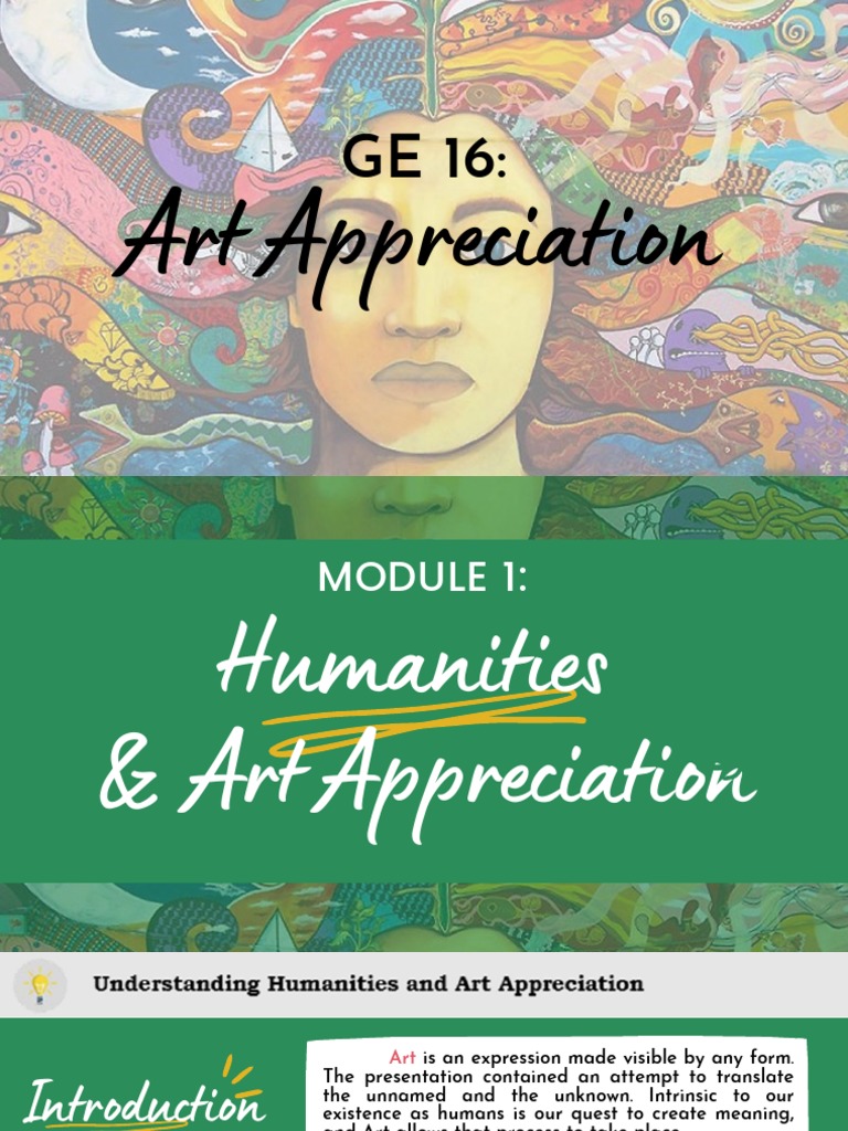 M1-Lesson 1 (Art Appreciation) | PDF | Humanities | Imagination