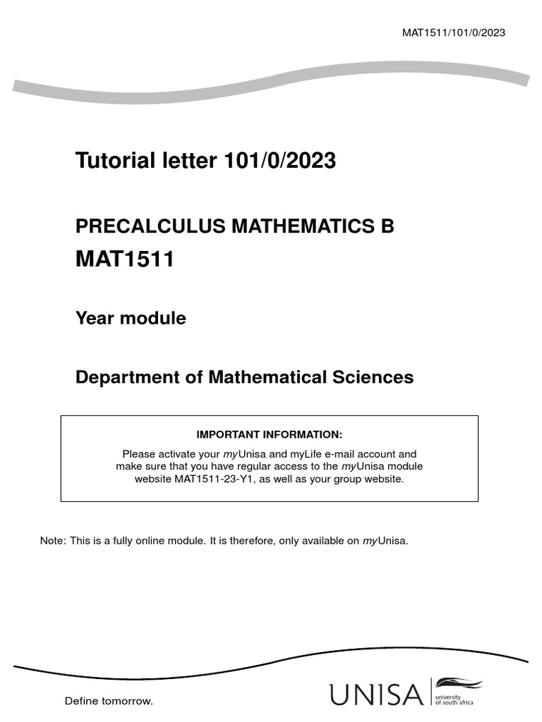 Assignment 1 Mat1511 | PDF | Discrete Mathematics | Mathematical Objects