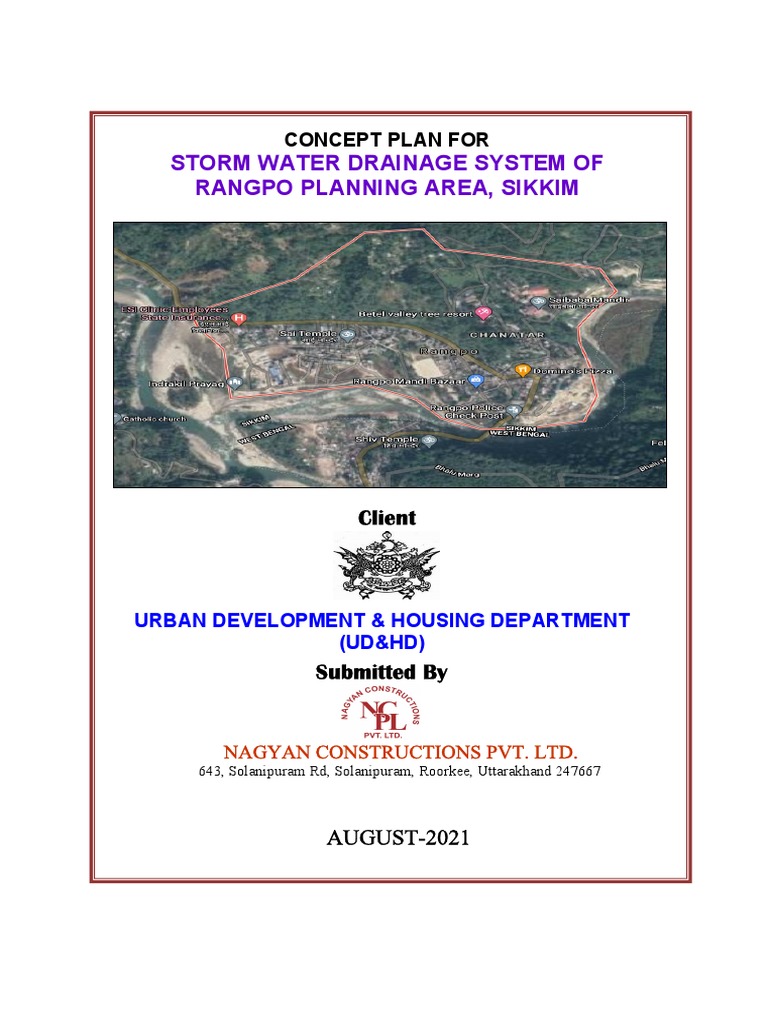 Rangpo Drainage Concept Plan | Download Free PDF | Drainage Basin ...