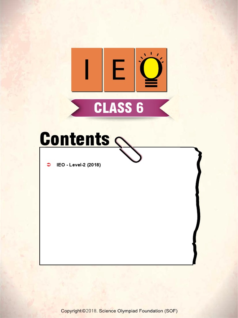 IEO Class 6 Level 2 Sample Paper | PDF | Sock | Museum
