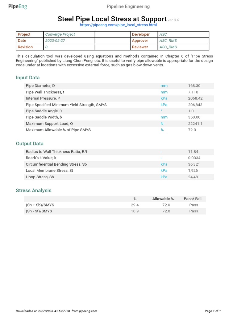 Pipe | PDF | Stress (Mechanics) | Pipe (Fluid Conveyance)
