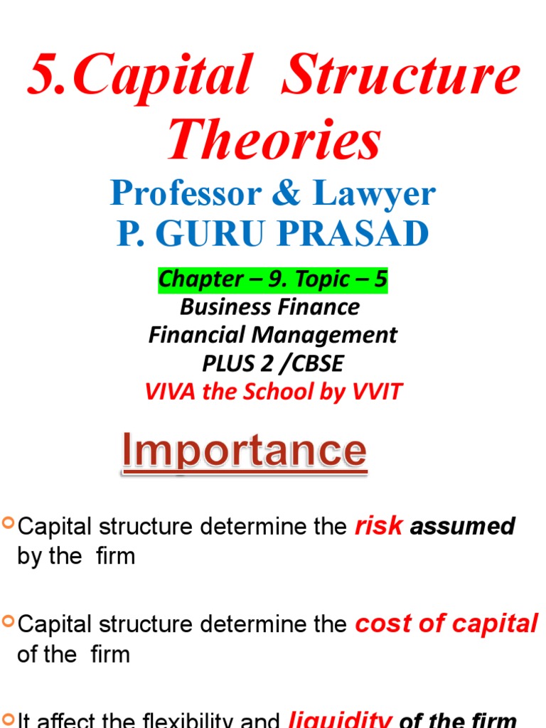 Capital Structure Theories Viva | PDF | Capital Structure | Financial ...