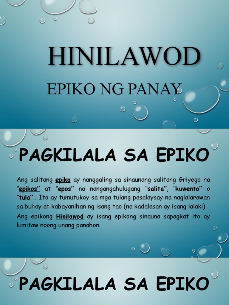 Hinilawod Epiko NG Panay | PDF