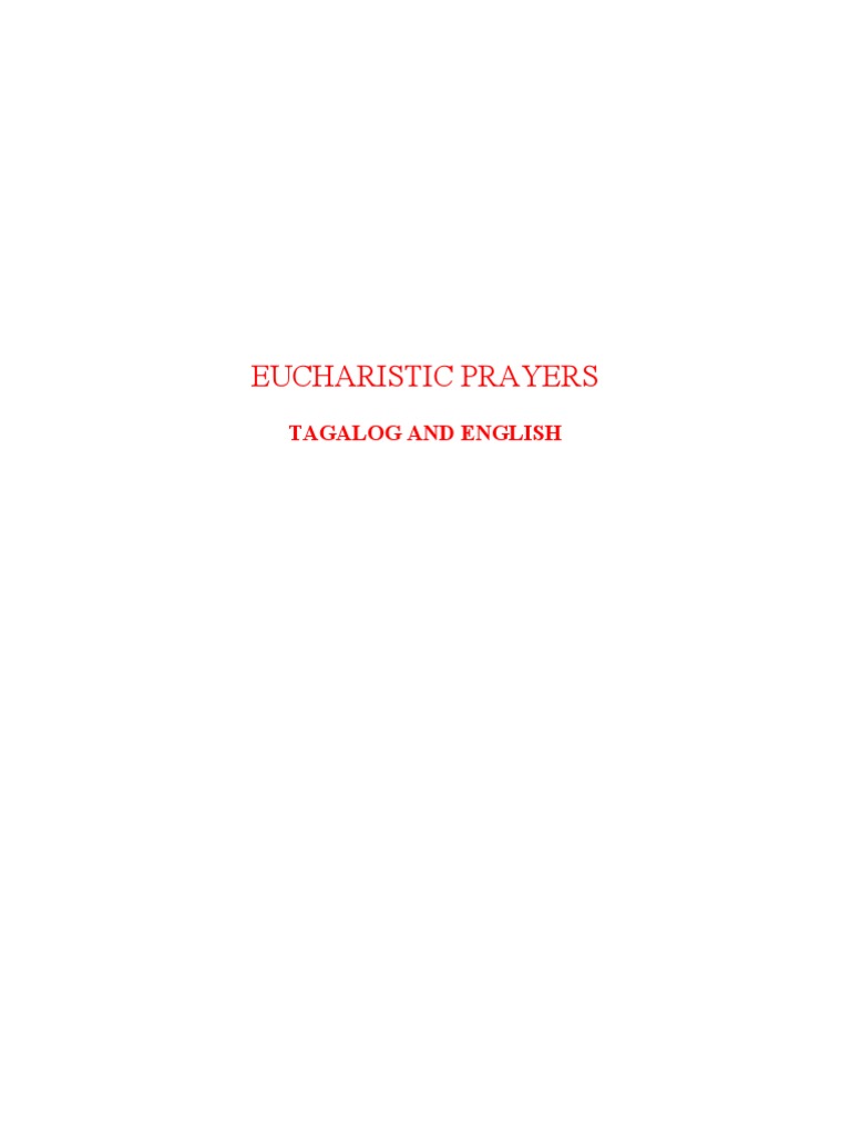 Eucharistic Prayers | Download Free PDF | Eucharist | Sacrifice