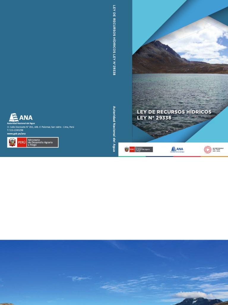 Ley de Recurso Hidricos ANA | Descargar gratis PDF | Agua | Ciencias de ...
