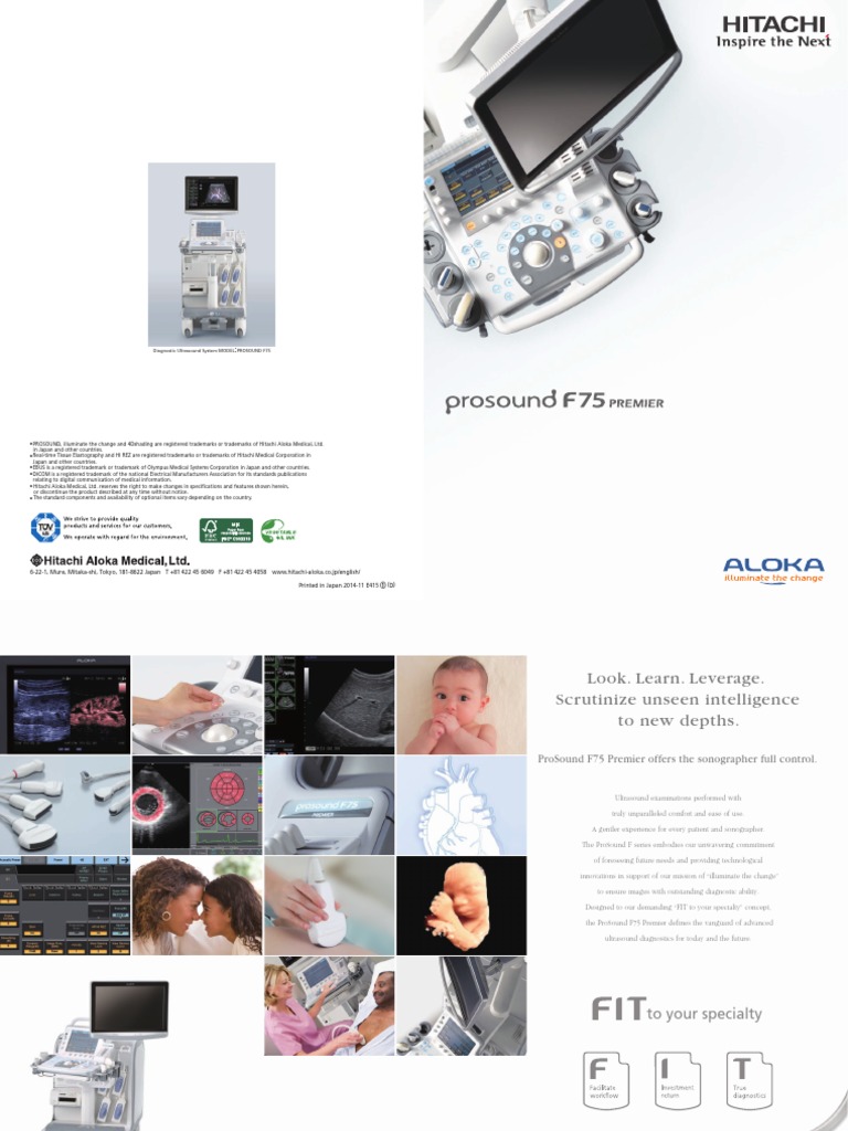 Aloka Prosound F75 Brochure | PDF | Medical Ultrasound | Medical Imaging