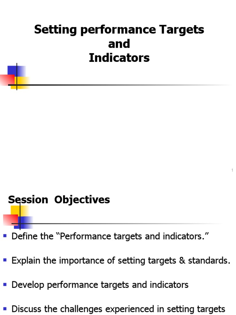 Setting Targets Presentation | PDF | Performance Indicator | Goal