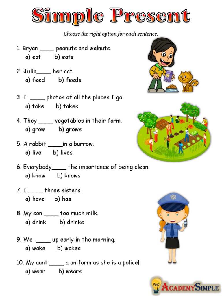Simple Present Verbs | PDF