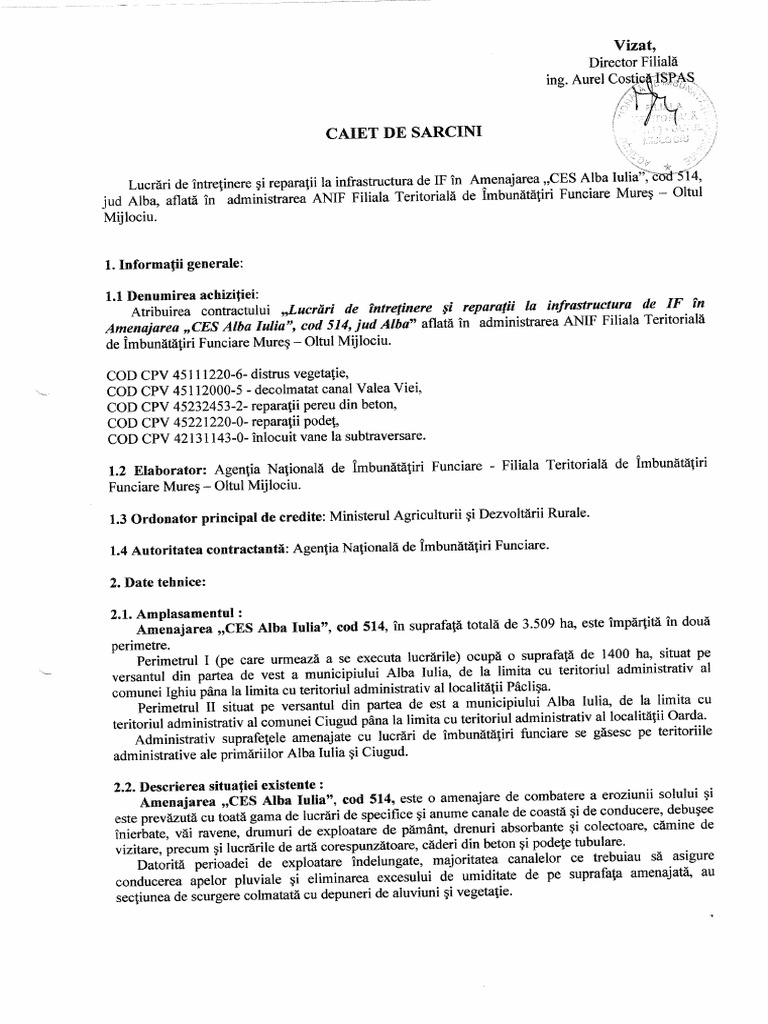 Caiet de Sarcini LOT 2 | PDF