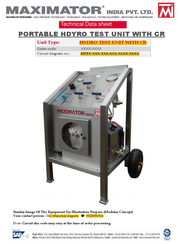 Maximator Hydro Test Unit 10K PSI | PDF | Manufactured Goods ...