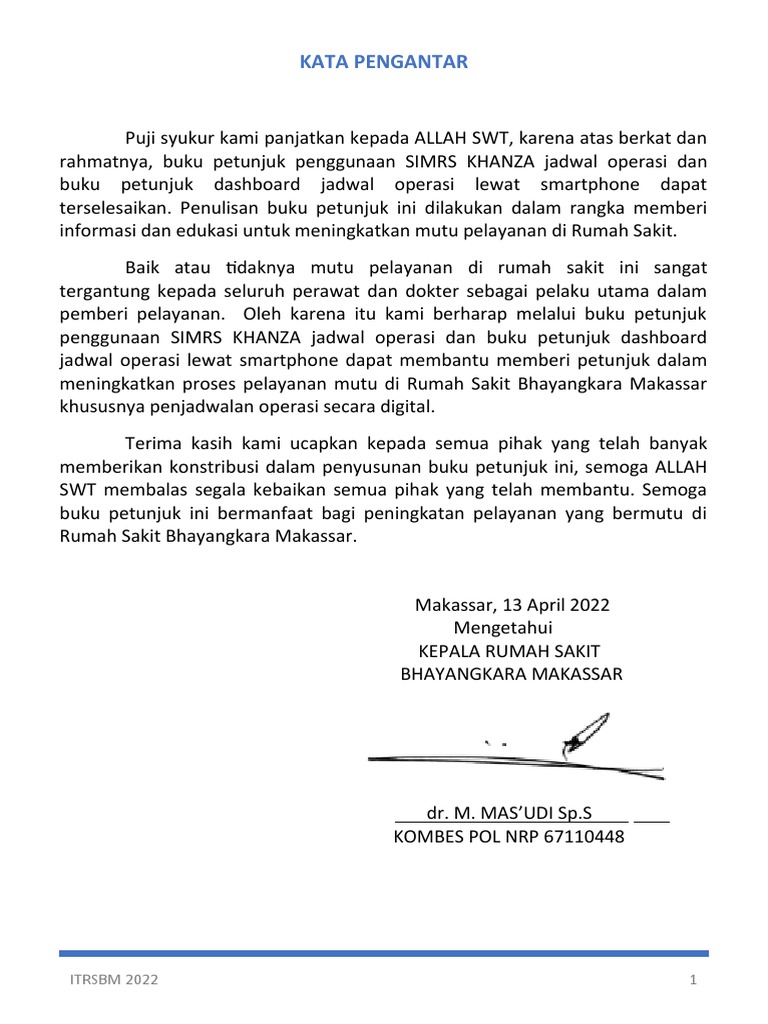 Isi Manual Book Jadwal Operasi | PDF