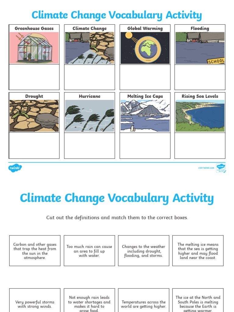 Climate Change Vocabulary Activity | PDF