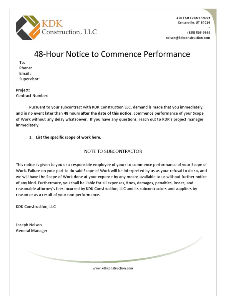 48 Hour Notice | PDF