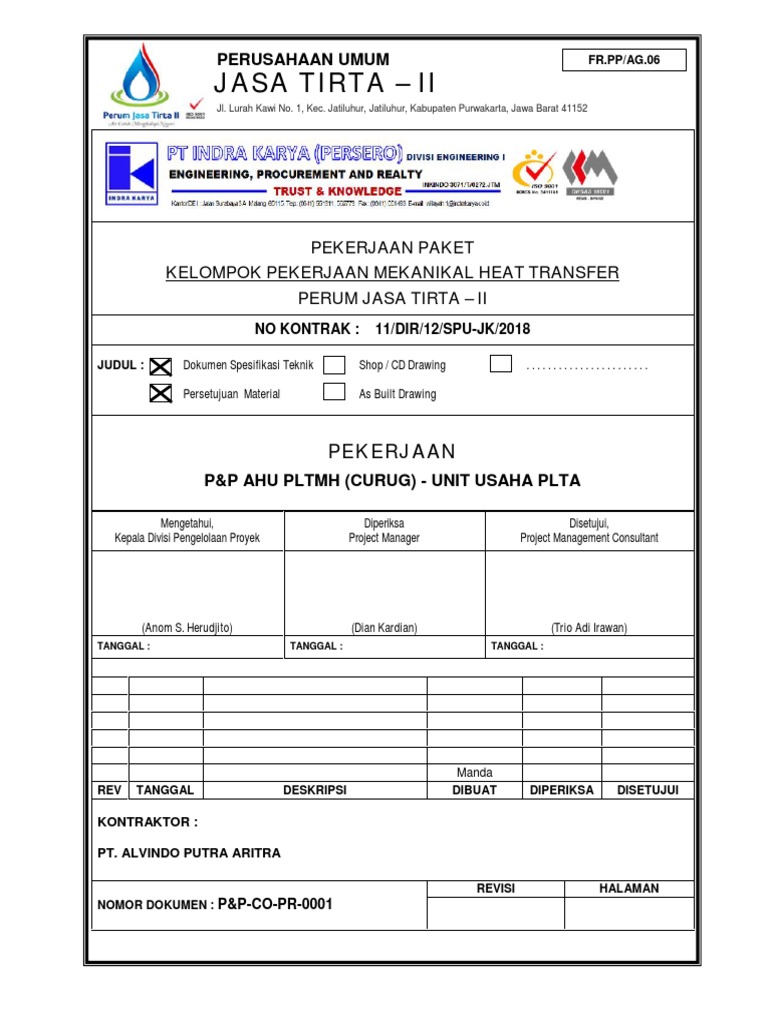 APPROVAL MATERIAL DAN GAMBAR 1,2 | PDF