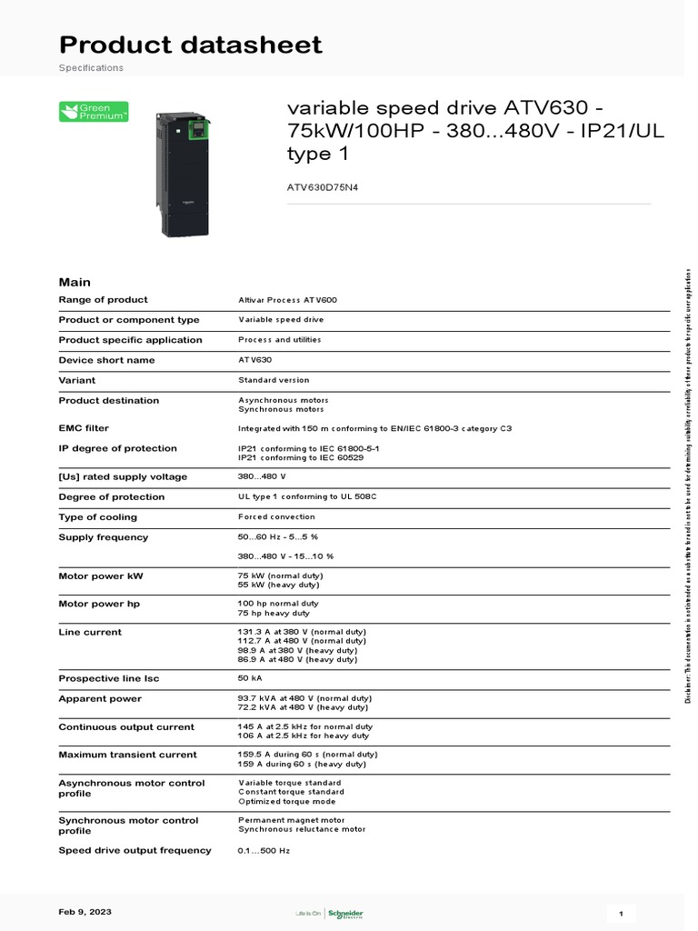 Altivar Process ATV600 - ATV630D75N4 | PDF | Electric Motor | Relay