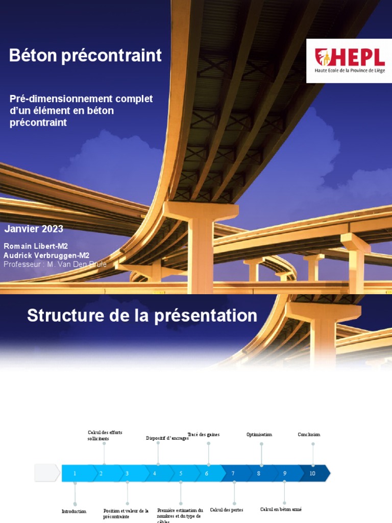 Pré-Dimensionnement Complet D'un Élément en Béton Précontraint | PDF | Ingénierie des structures ...