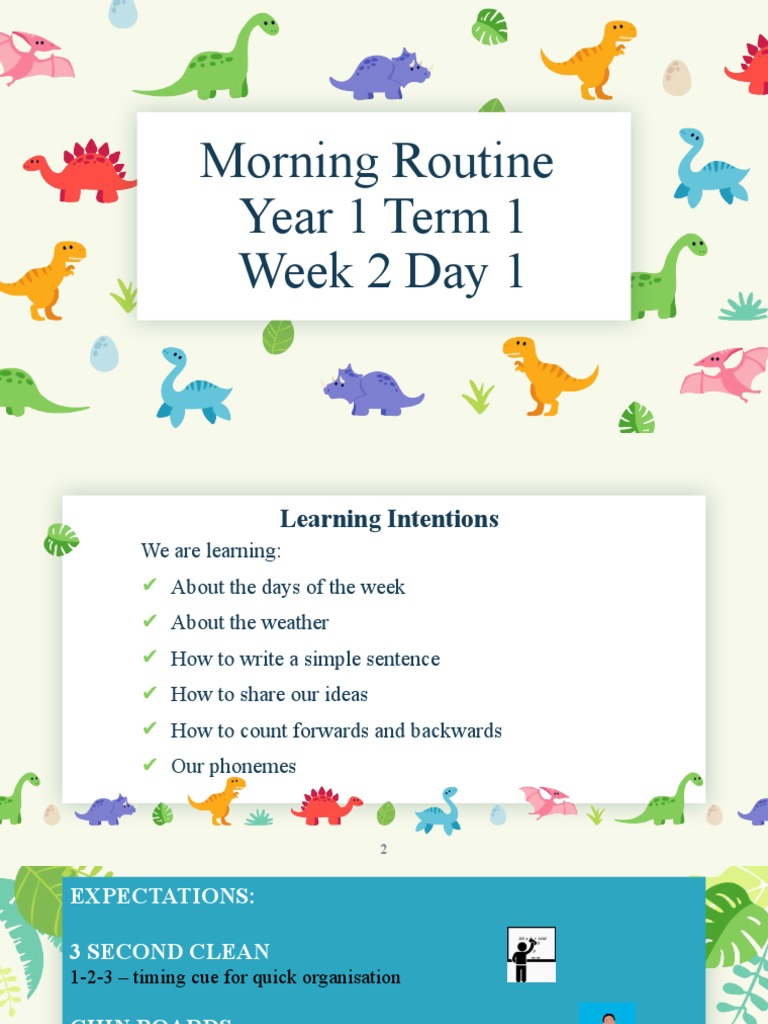 Morning Routine Year 1week 2 | PDF | Phonics | Cognition