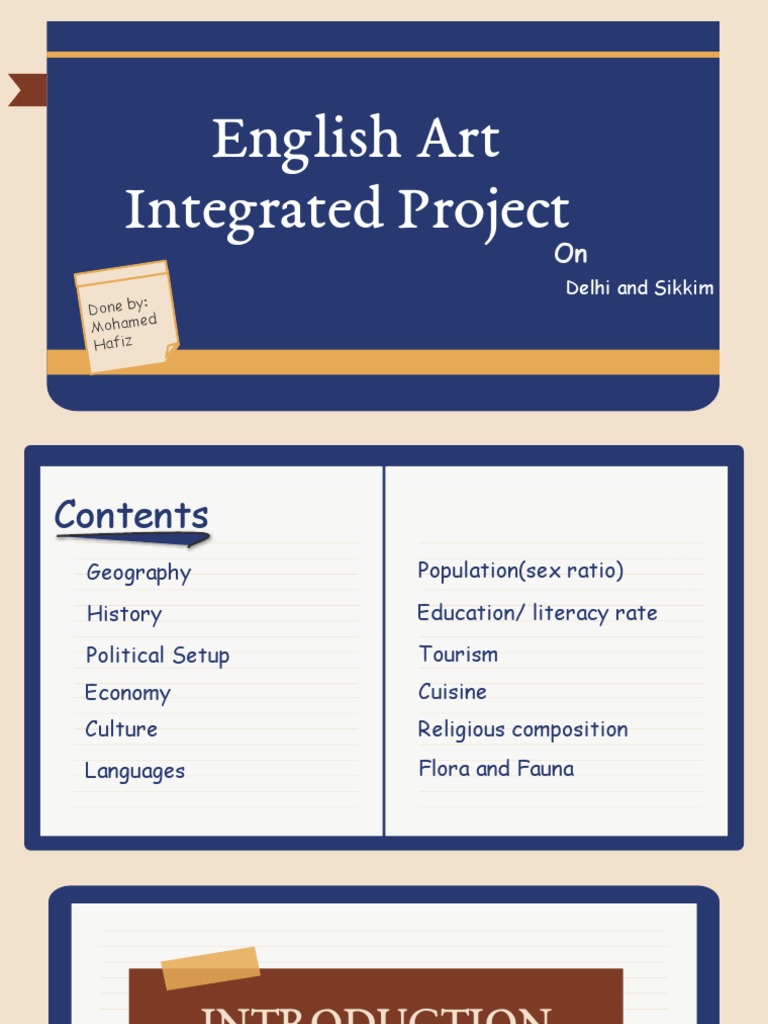 English Art Integrated Project - Mohamed Hafiz - G10A | PDF | Delhi