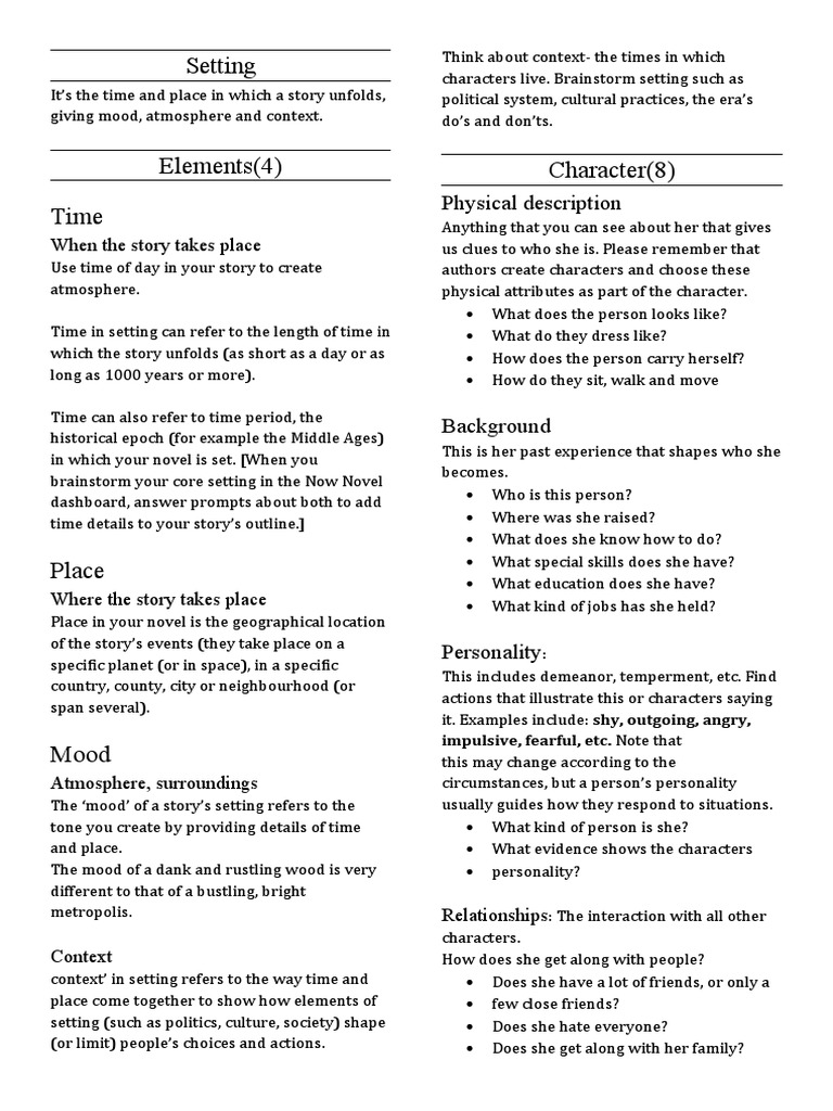 Elements | PDF | Narration | Plot (Narrative) Elements | PDF | Narration | Plot (Narrative)