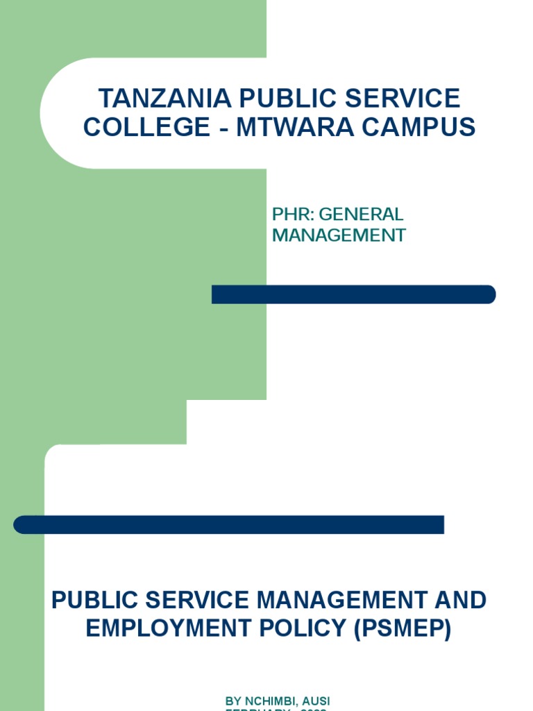 Public Service Management & Employment Policy | PDF | Human Resource ...