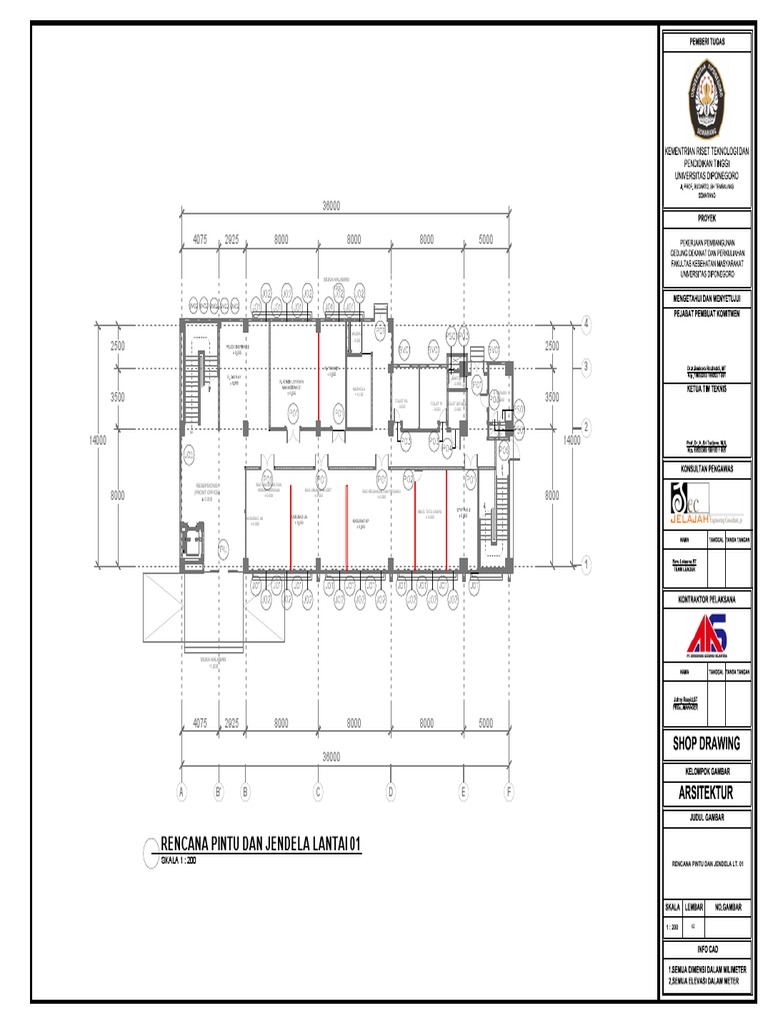 Denah Detail Kusen FKM Undip | PDF