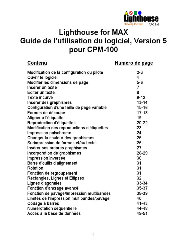 CPM-100 Version 5 User Guide - French | PDF | Imprimante (Informatique ...