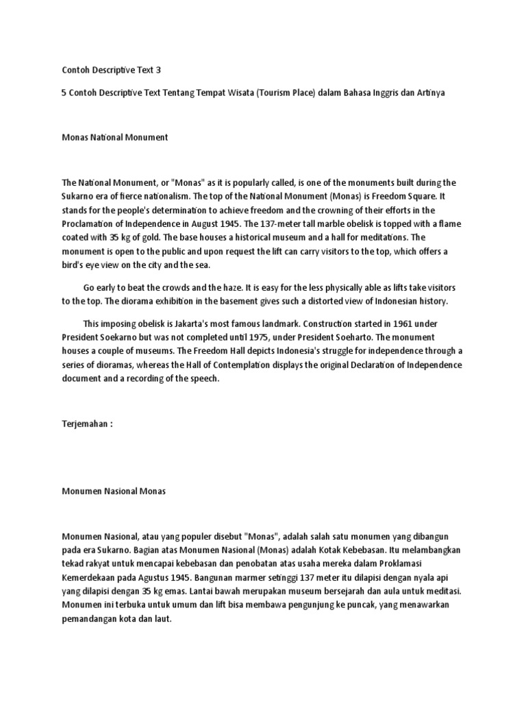 Contoh Descriptive Text 3 | PDF