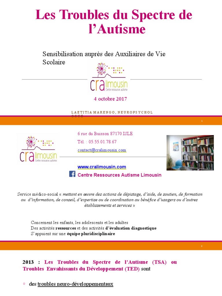 Powerpoint Autisme 2017 2 | Télécharger gratuitement PDF | Trouble du spectre de l'autisme ...
