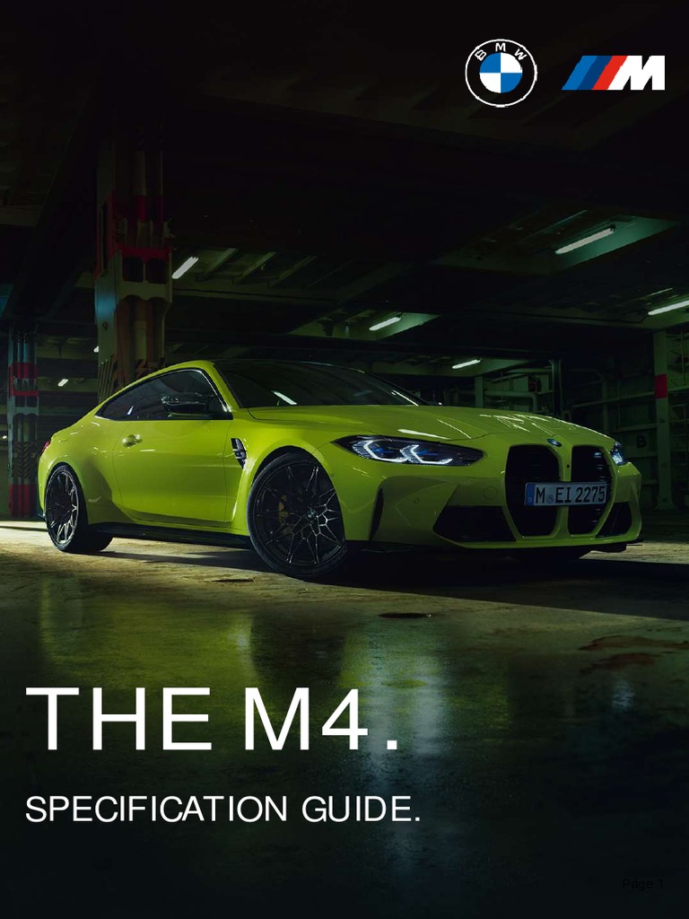 BMW M4 Coupe Specification Guide G82 | PDF | Fuel Economy In ...