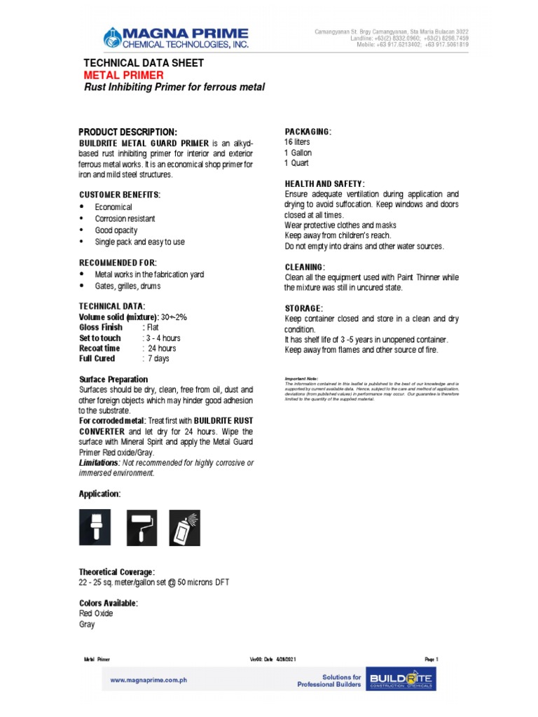 Rust-Inhibiting Metal Primer | PDF | Corrosion | Rust