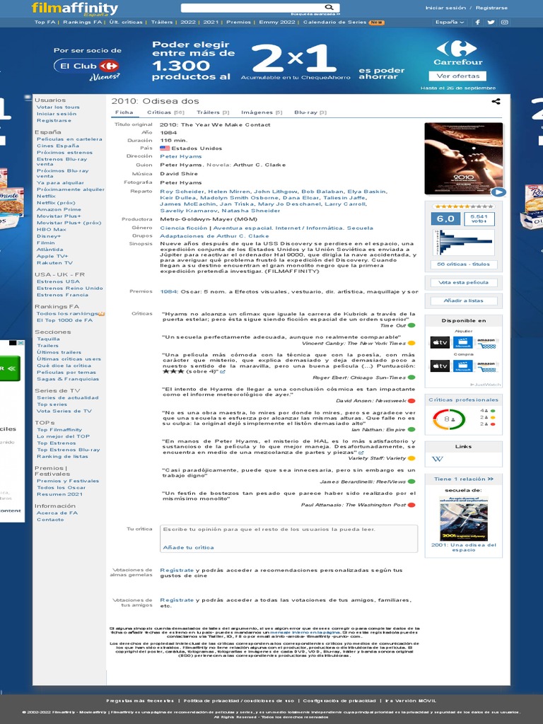 2010 Odisea Dos (1984) - FilmAffinity | PDF
