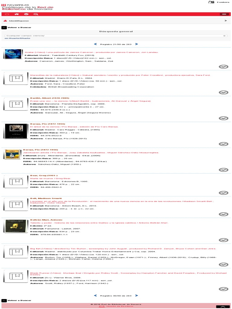 Servicio de Bibliotecas Públicas de Navarra AbsysNET Opac | PDF
