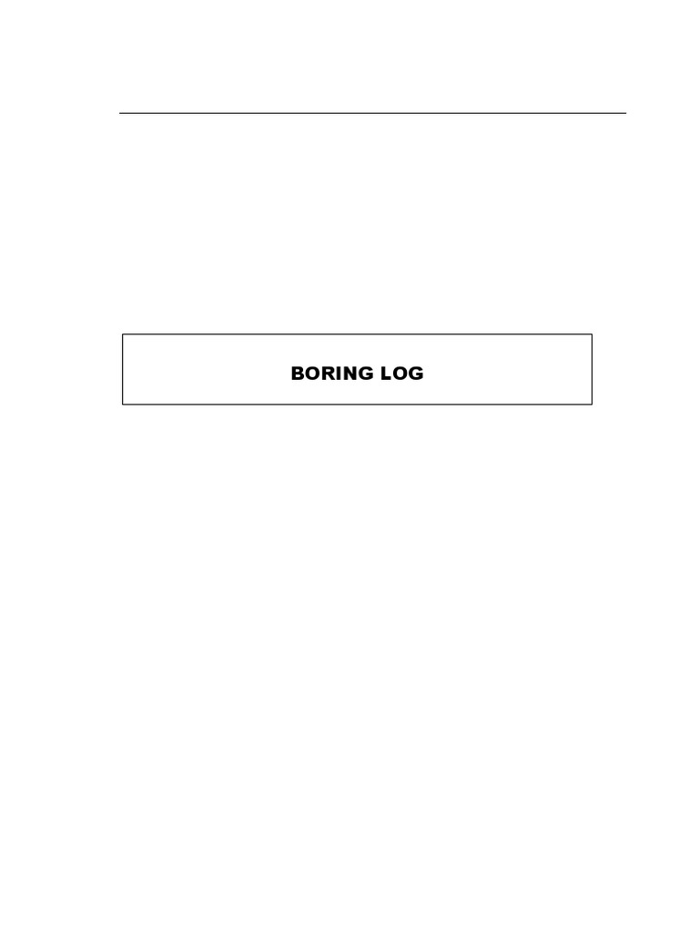 Lampiran 2 Boring Log | PDF | Drilling | Machining
