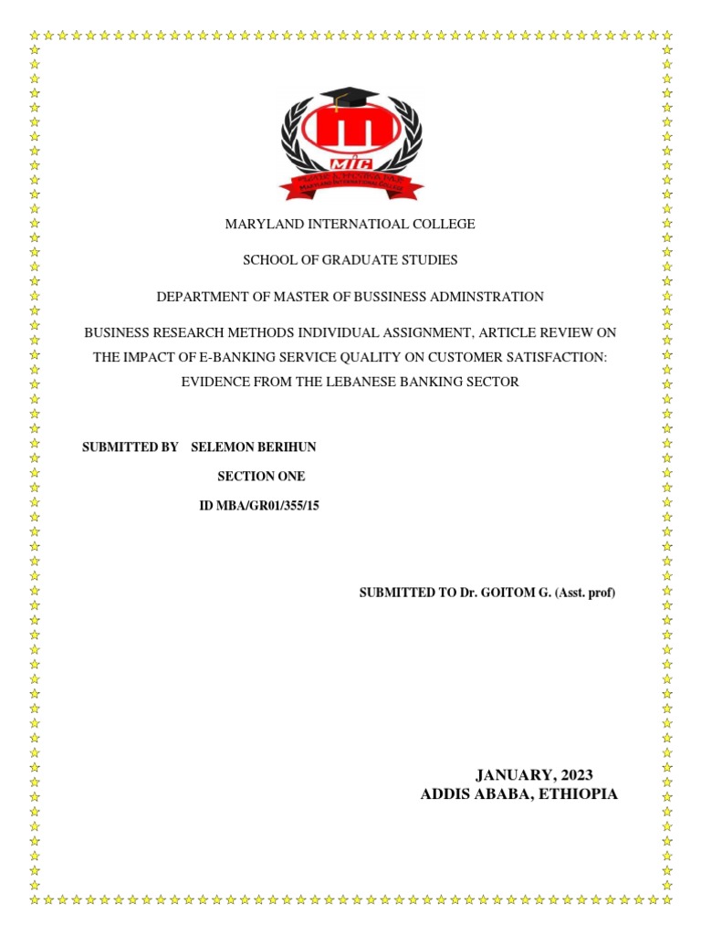 Final Article Review For BRM | PDF | Structural Equation Modeling | Customer Satisfaction